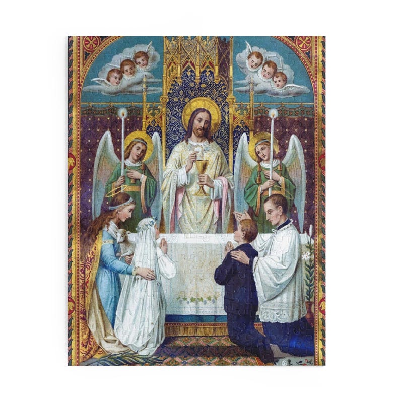 First Communion Puzzle (120, 252, 500-piece), Traditional Catholic ...