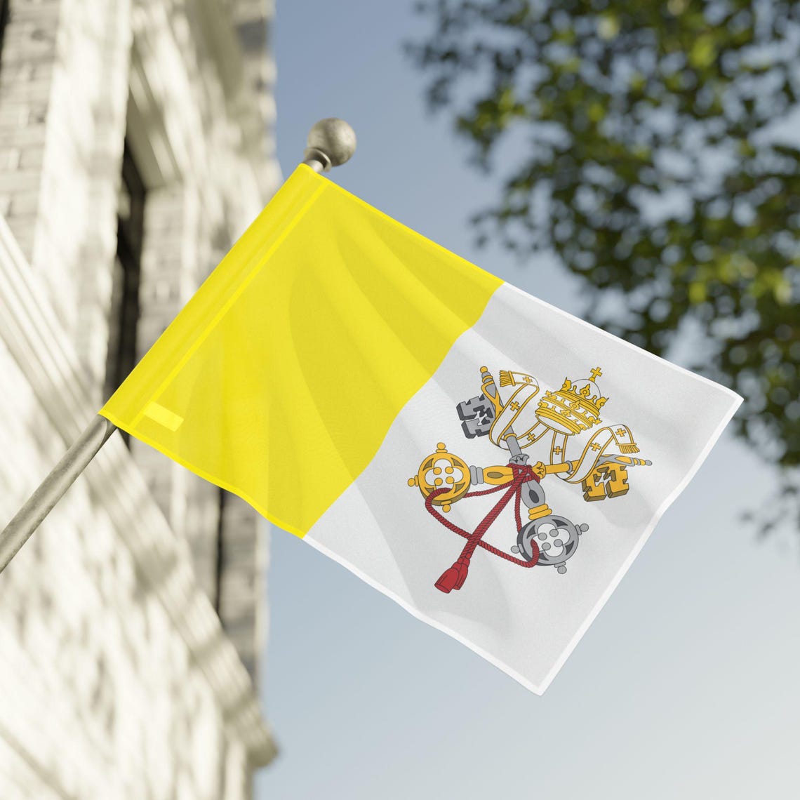 Vatican City Flag, Catholic, Holy See, Gift, Roman Catholic, Heraldry ...