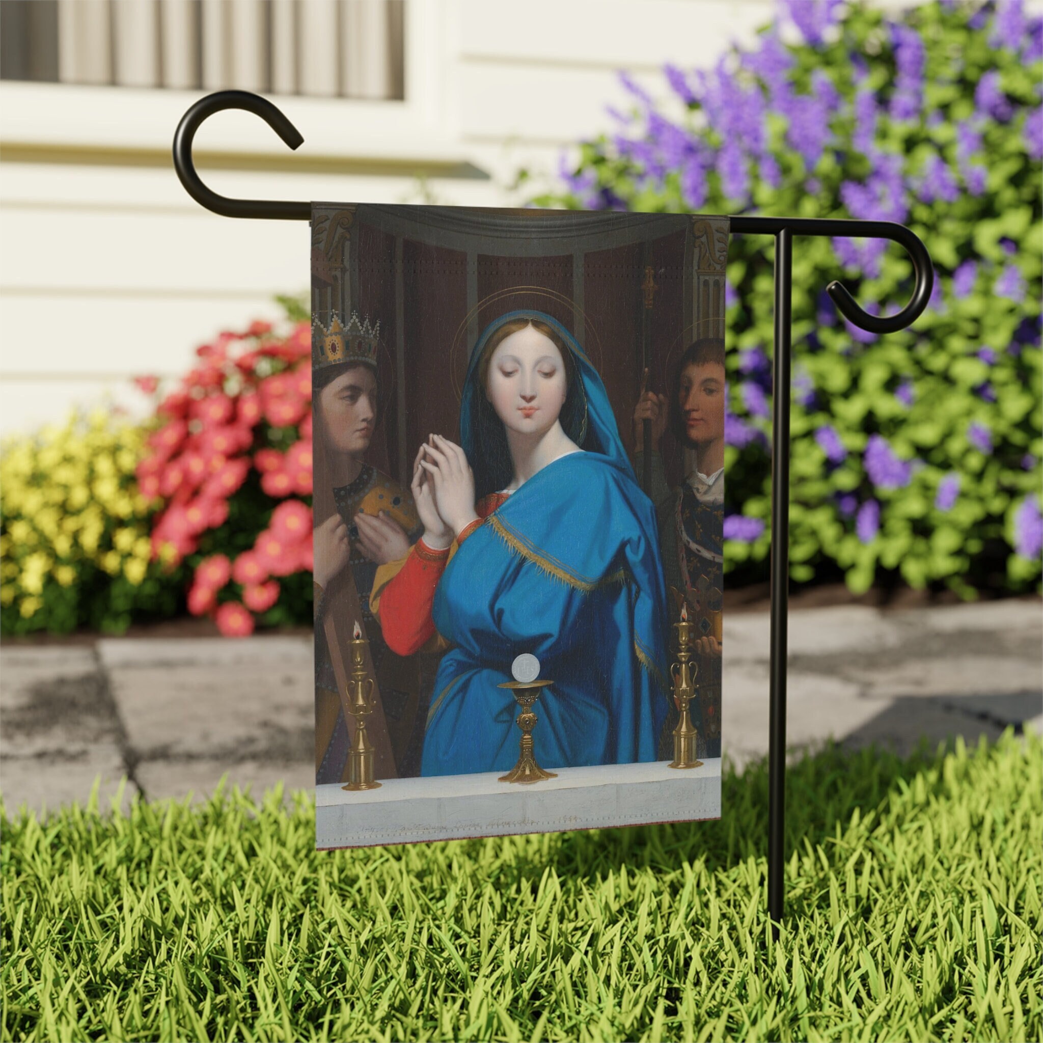 The Virgin Adoring the Host Garden & House Flag, Catholic, Blessed ...