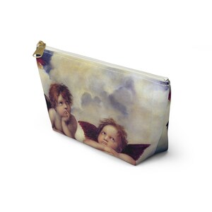 Putti Detail From Sistine Madonna, Rosary, Chapel Veil Bag, Raphael ...