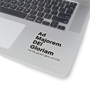 AMDG Ad Majorem Dei Gloriam Kiss-cut Sticker Jesuit Motto, Catholic ...