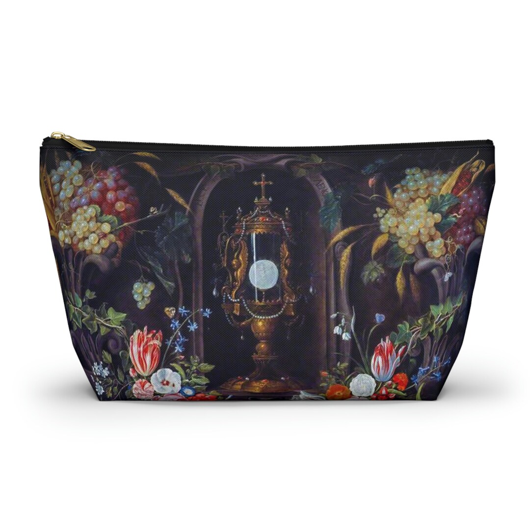 Monstrance Encircled by Fruits and Flowers Rosary Chapel Veil - Etsy