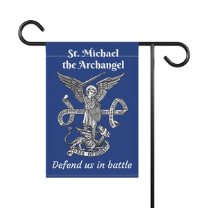 Saint Michael the Archangel Defend Us in Battle Garden & House Flag ...