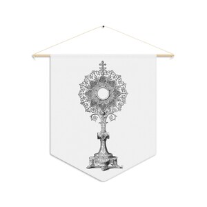 Monstrance Pennant, Banner, Blessed Sacrament, Eucharist, Catholic Gift ...