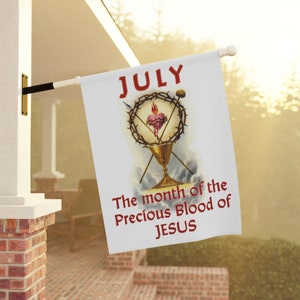 July Precious Blood of Jesus Garden & House Flag, Catholic Gift ...