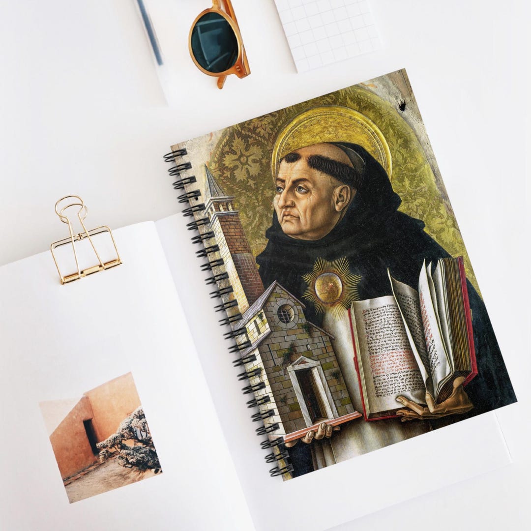 St Thomas Aquinas Spiral Notebook Journal Ruled Line, Catholic Gift ...