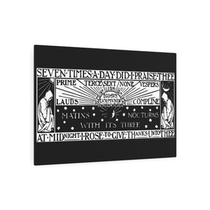 Liturgy of the Hours Metal Art Sign, Catholic, Gift, Latin, Aesthetic ...