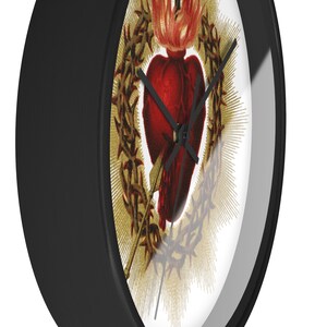 Sacred Heart of Jesus Wall Clock - Traditional, Religious, Catholic ...