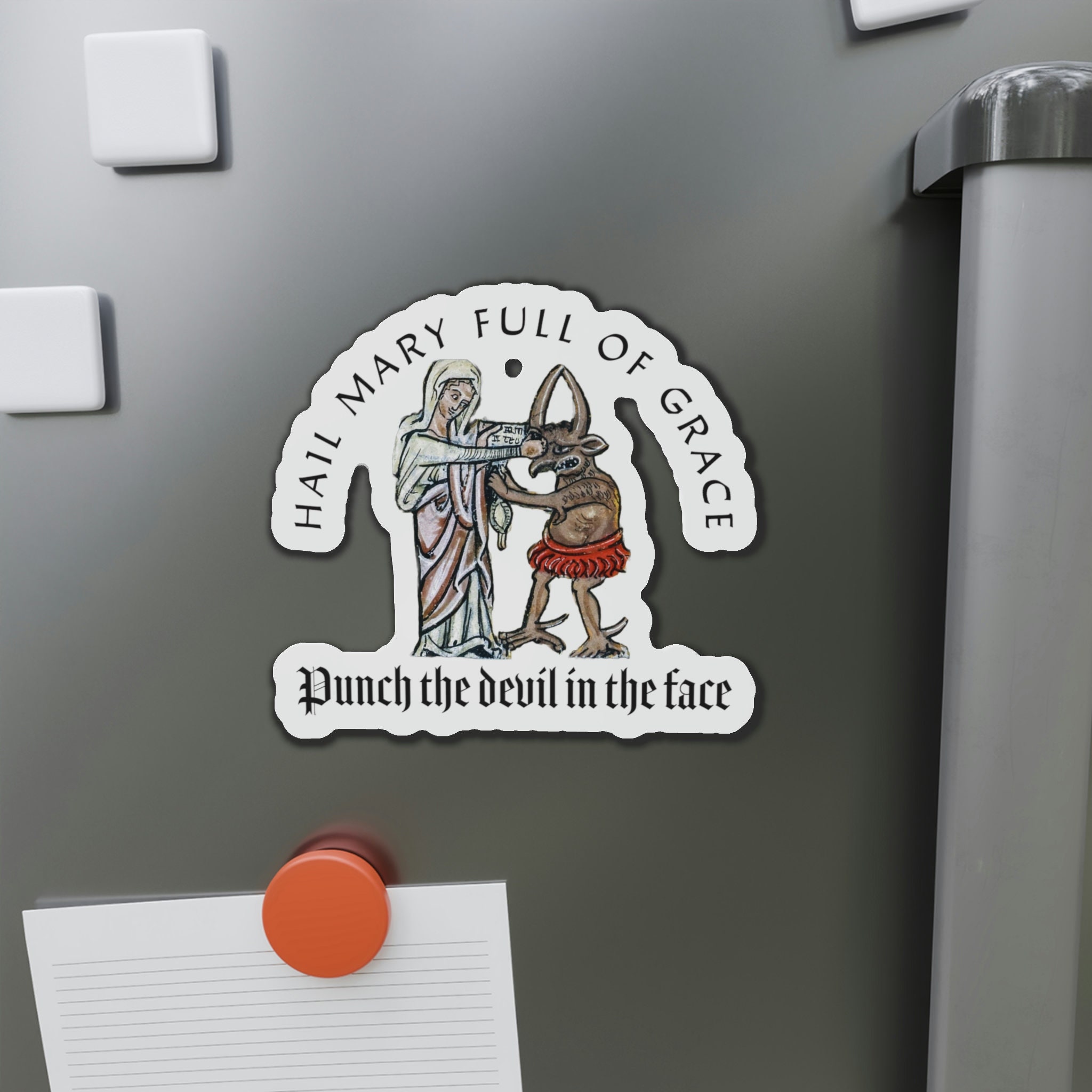 Hail Mary Full of Grace Punch the Devil in the Face - Etsy