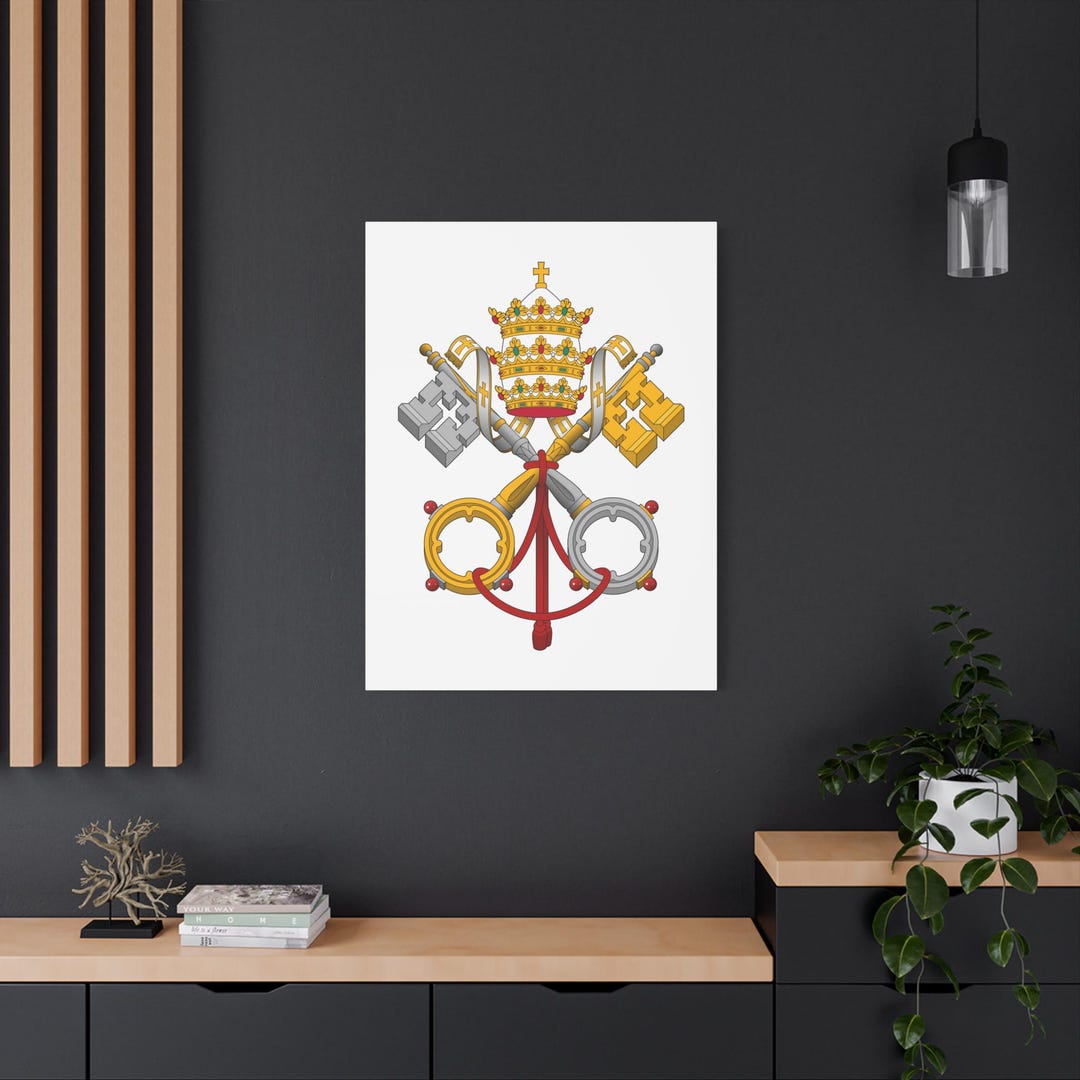 Vatican City Coat of Arms White Canvas Gallery Wraps, Holy See, Gift ...