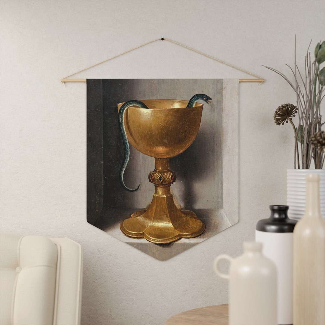 Chalice of Saint John the Evangelist - Pennant, Banner - Hans Memling ...