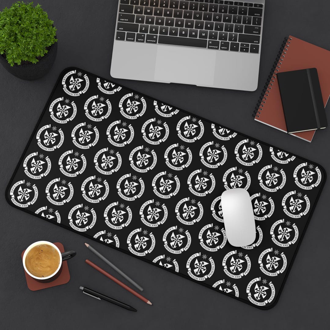 Dominican Order Logo Pattern Desk Mat, Catholic Gift, Aesthetic ...