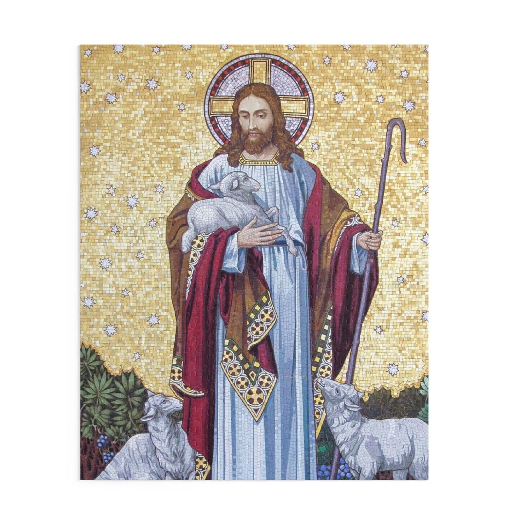 Christ the Good Shepherd Puzzle (120, 252, 500-piece), Christian ...