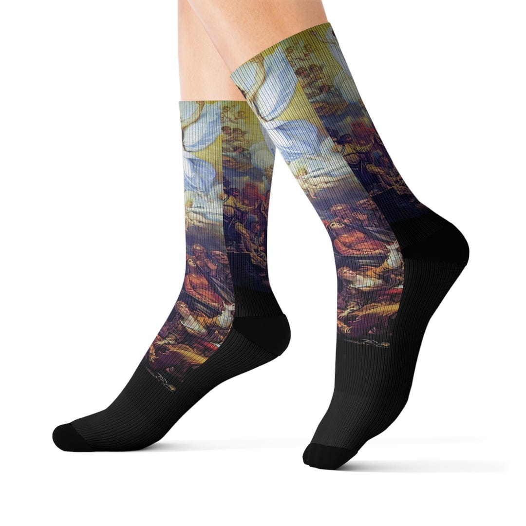 The Ascension Socks, Catholic Gift, Benjamin West, Traditional, Jesus ...