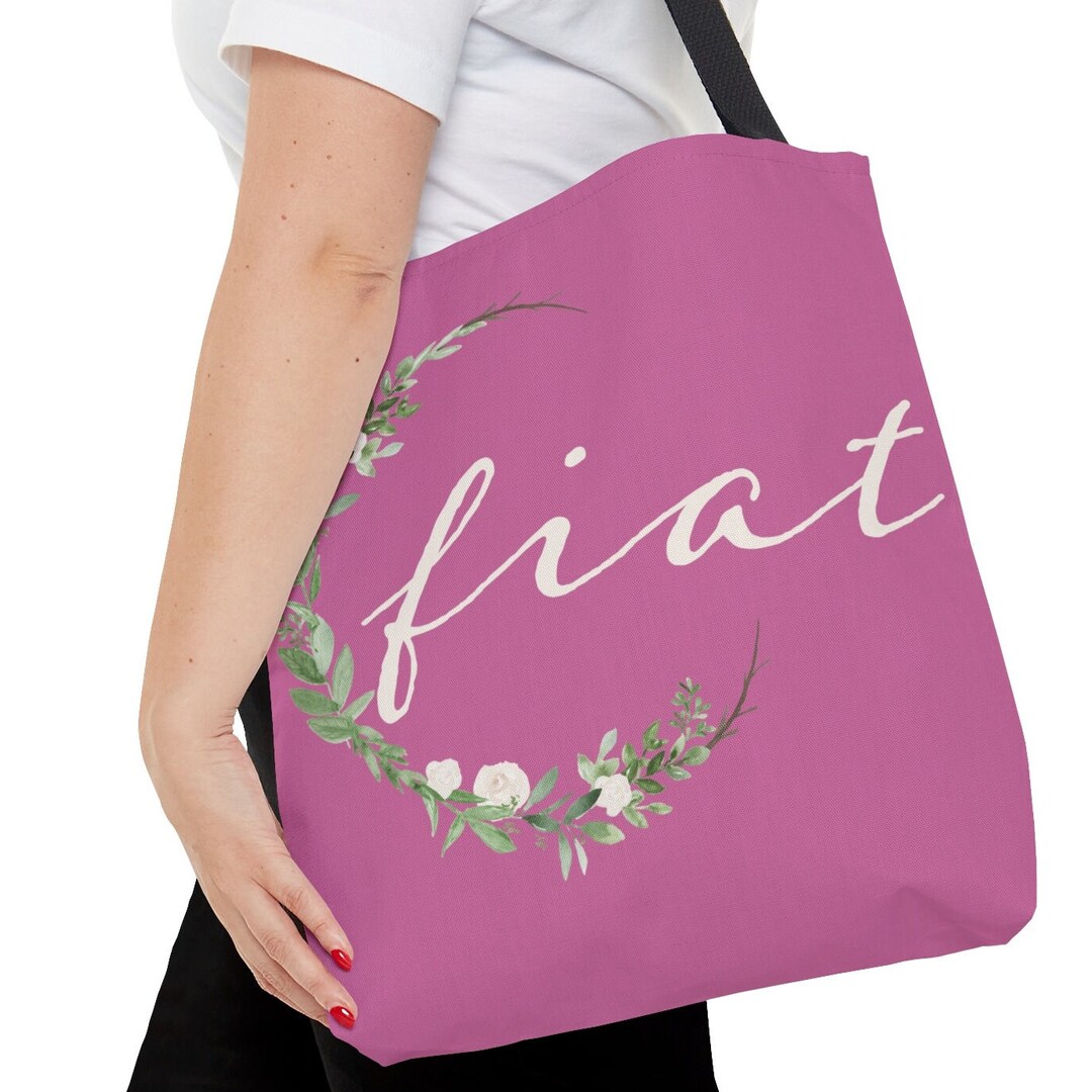 Fiat Tote Bag, Catholic Gift, Traditional, Roses, Blessed Virgin Mary ...