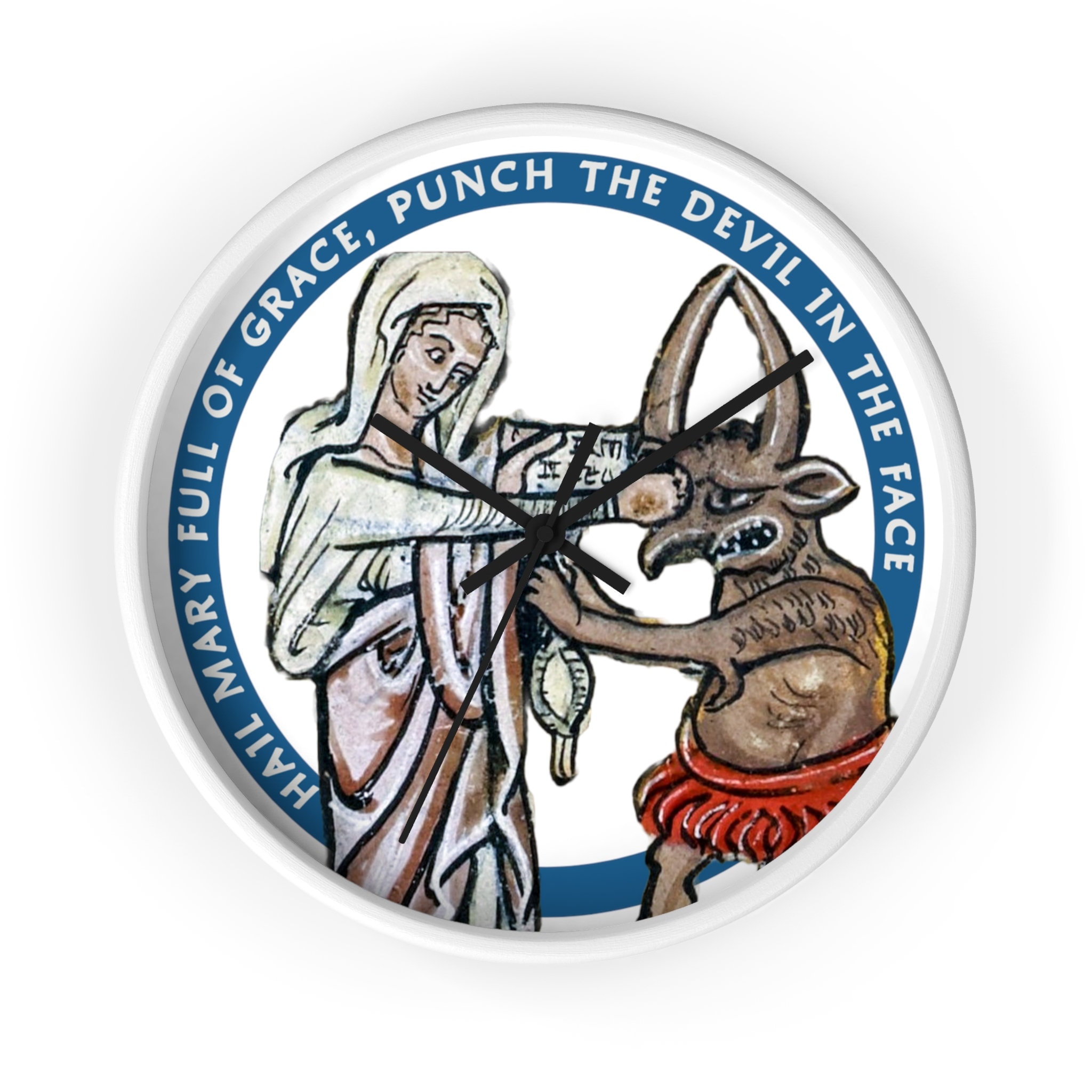 Hail Mary Full of Grace Punch the Devil in the Face Wall - Etsy