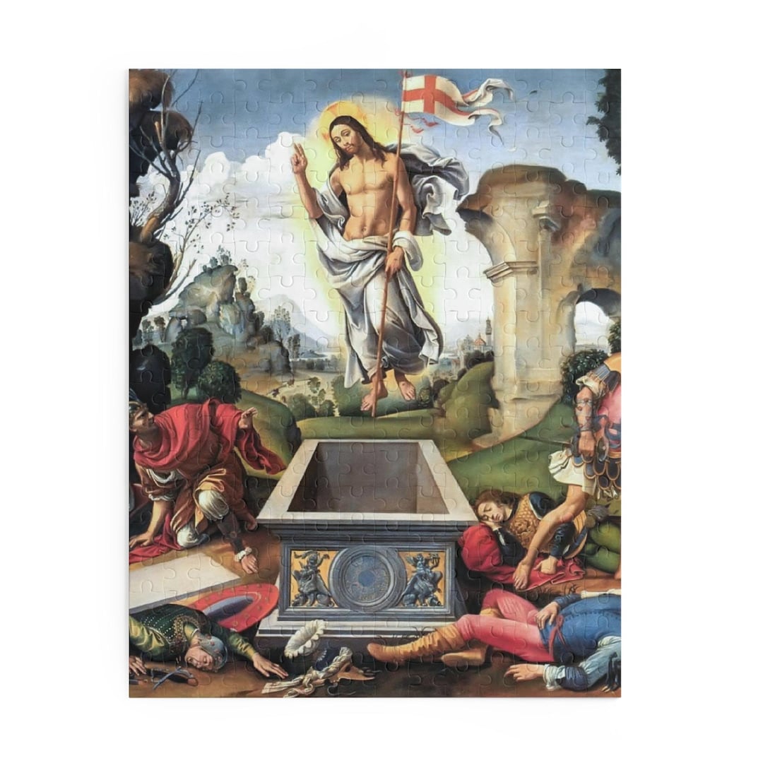 Resurrection Puzzle (120, 252, 500-piece), Catholic Gift, Raffaellino ...