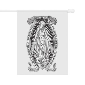 Our Lady of the Miraculous Medal Garden & House Flag, Catholic Gift ...