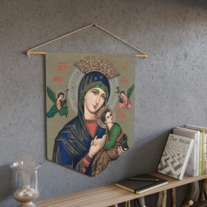 Our Lady of Perpetual Help Pennant, Banner, Catholic Gift, Icon, Deacon ...