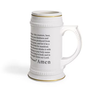 Traditional Catholic Beer Blessing Beer Stein Mug, Latin, English ...