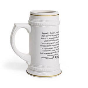 Traditional Catholic Beer Blessing Beer Stein Mug, Latin, English ...