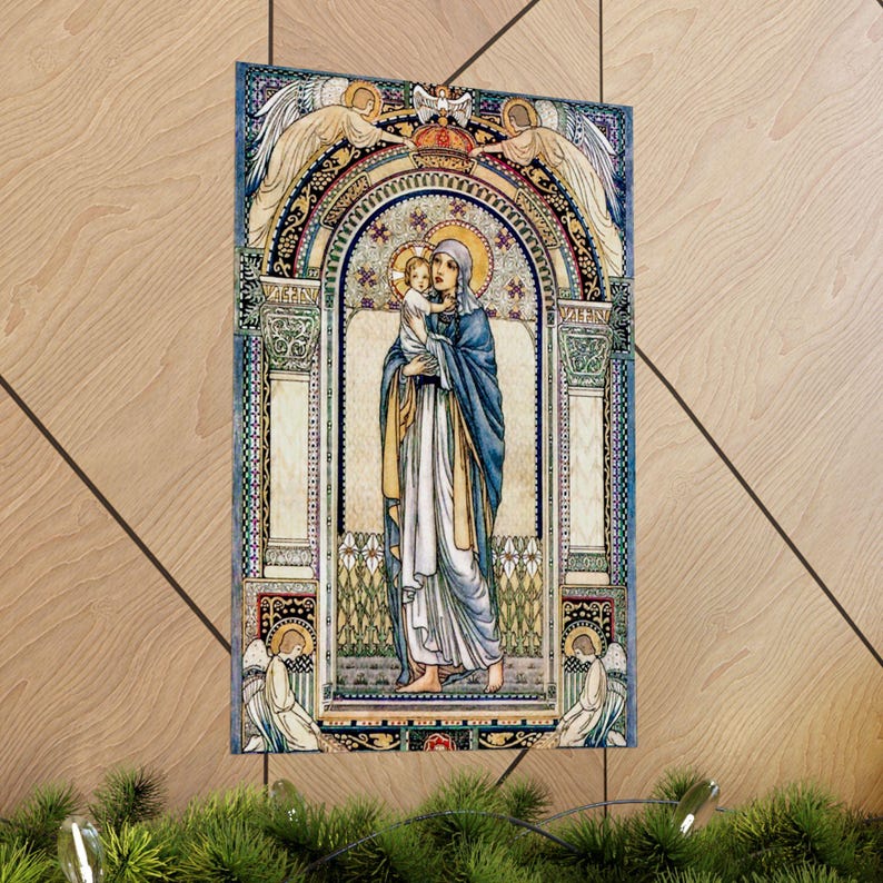 Madonna and Child Matte Vertical Posters, Catholic, Deacon, Priest Gift ...