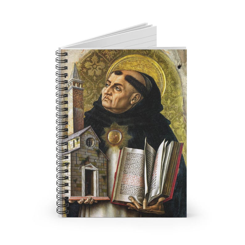 St Thomas Aquinas Spiral Notebook Journal Ruled Line, Catholic Gift ...