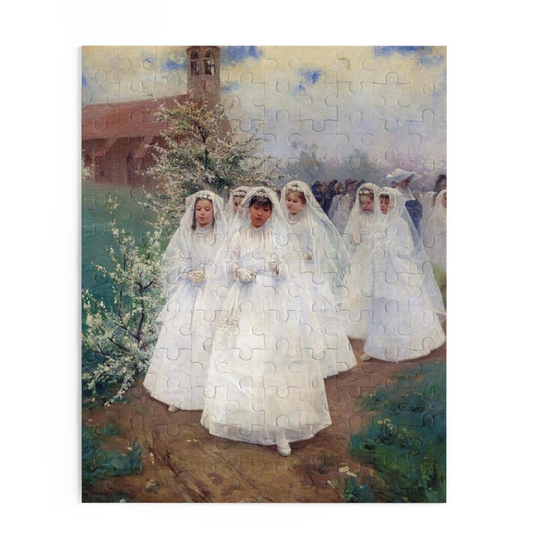 Children After First Communion Puzzle (120, 252, 500-piece), Catholic ...