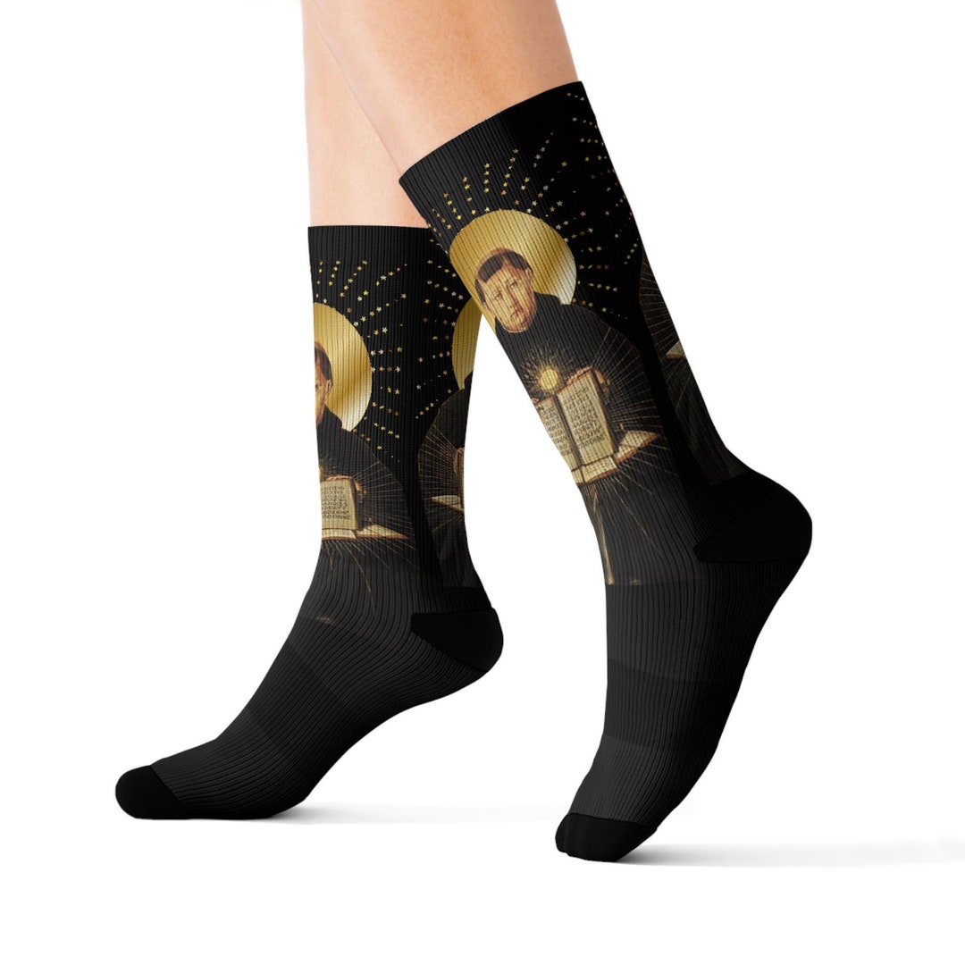 Saint Thomas Aquinas Socks, Catholic Gift, Gozzoli, Traditional ...