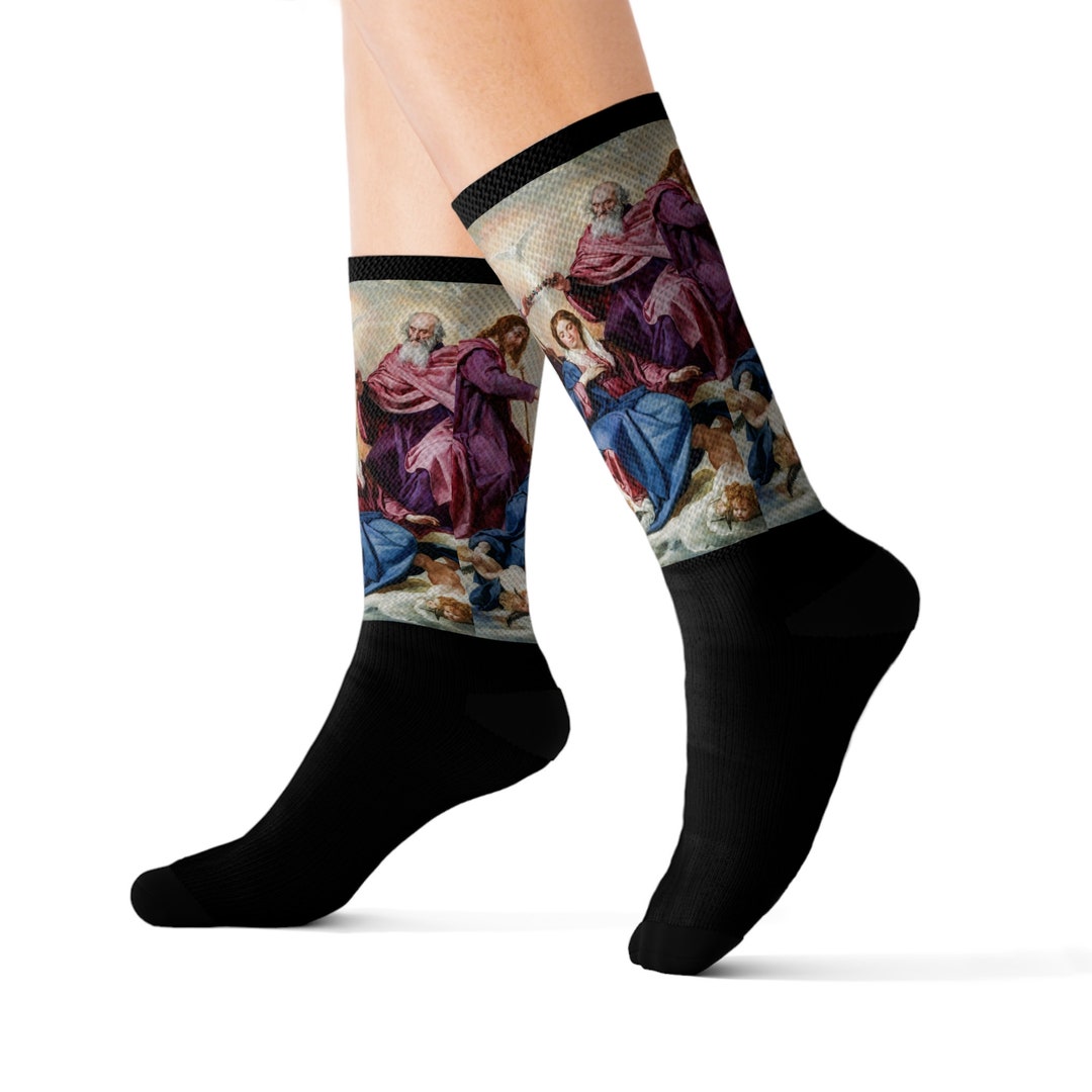 Coronation of the Virgin Mary Socks, Catholic Gift, Deacon, Priest ...