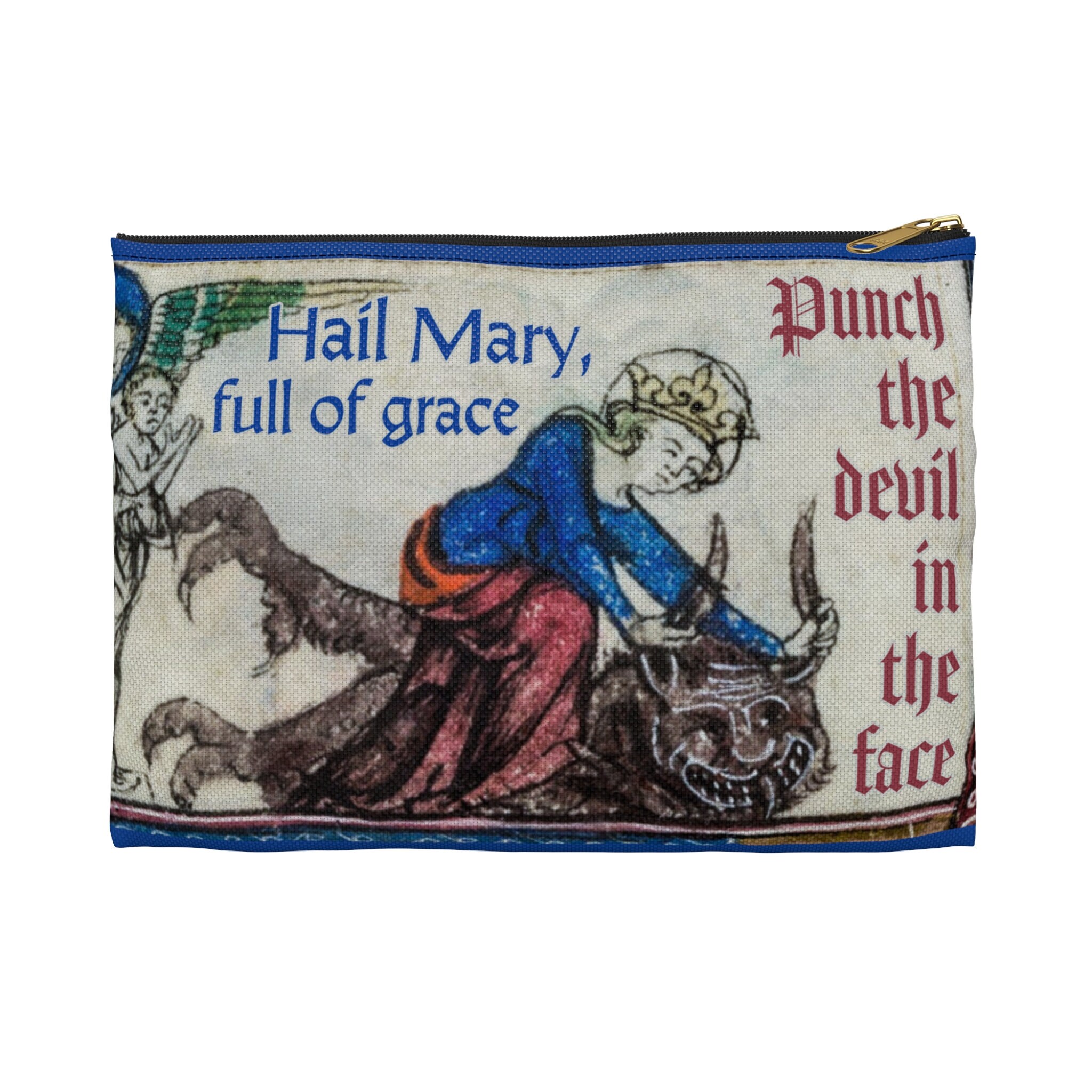 Hail Mary Full of Grace Punch the Devil in the Face Pouch - Etsy
