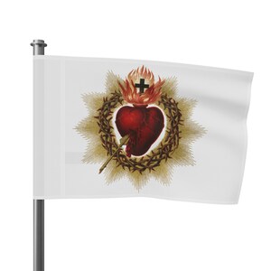 Sacred Heart of Jesus Flag, Catholic, Gift, Religious, Priest, Deacon ...