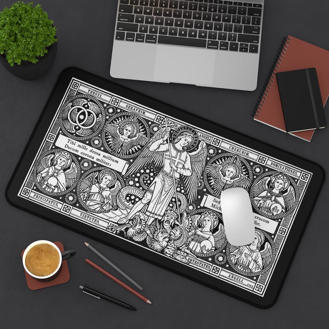 Nine Choirs of Angels Desk Mat, Catholic, Gift, Aesthetic, Patron Saint ...