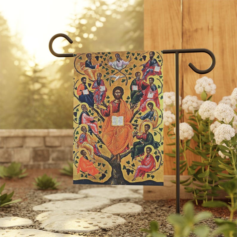 Christ the True Vine Garden & House Flag, Catholic, Gift, Jesus, Deacon ...