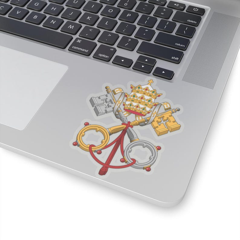 Vatican City Coat of Arms - Kiss-cut Sticker - Holy See, Papal, Pope ...