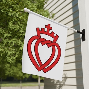 Two Hearts With a Crown - Garden & House Flag, Vendee, SSPX , FSSPX ...