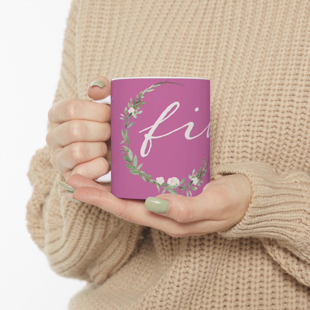 Fiat Ceramic Mug 11oz, 15oz, Catholic, Gift, Traditional, Roses ...
