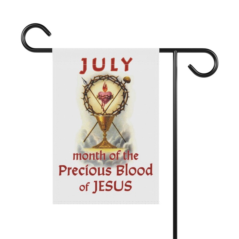 July Precious Blood of Jesus Garden & House Flag, Catholic Gift ...