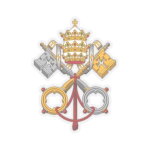 Vatican City Coat of Arms - Kiss-cut Sticker - Holy See, Papal, Pope ...