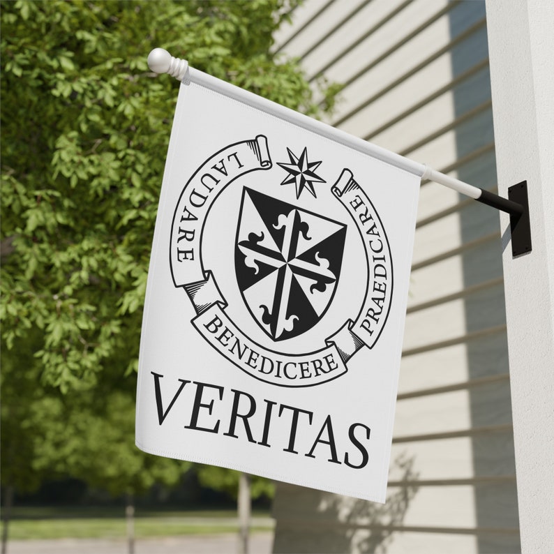 Dominican Order Veritas Garden & House Flag, Catholic Gift, Aesthetic ...