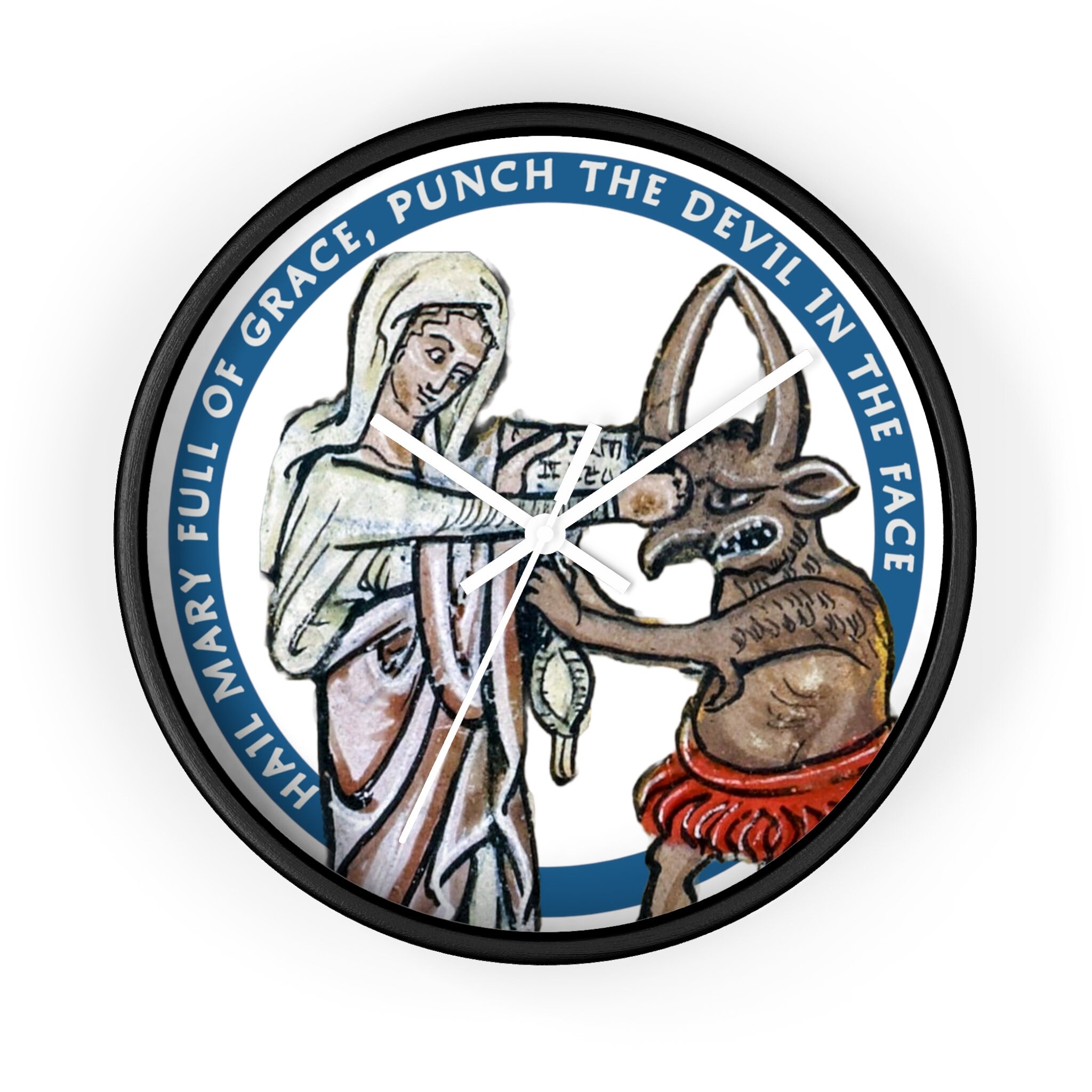 Hail Mary Full of Grace Punch the Devil in the Face Wall - Etsy