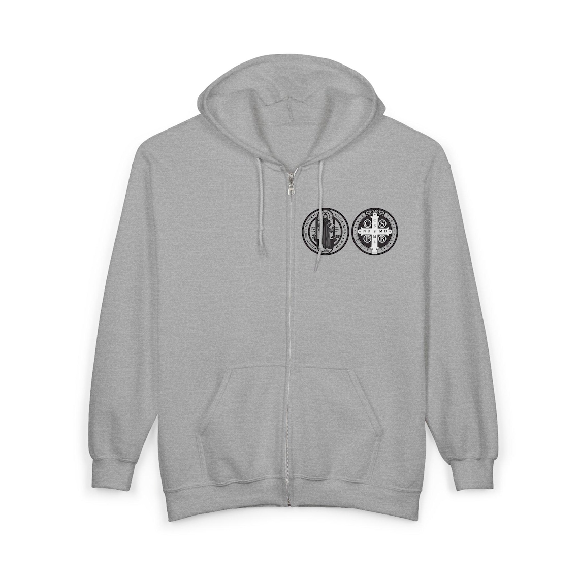 Medal of Saint Benedict Unisex Premium Full Zip Hoodie, Catholic ...