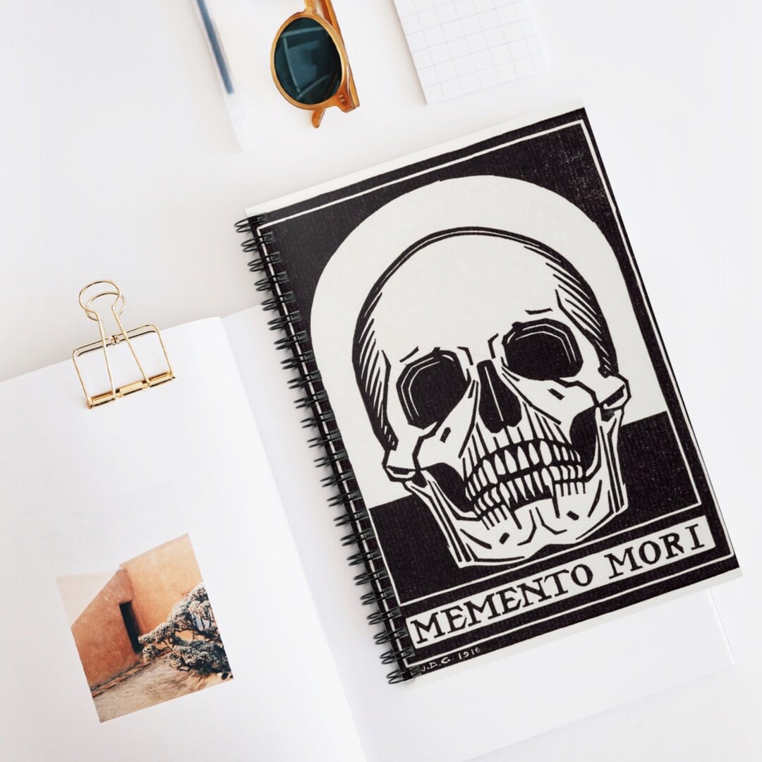 Memento Mori Spiral Notebook Journal Ruled Line, Catholic Gift ...