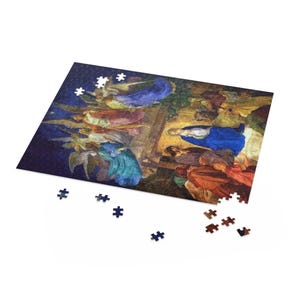 Nativity of Christ Puzzle (120, 252, 500-piece) Catholic Gift, Madonna ...