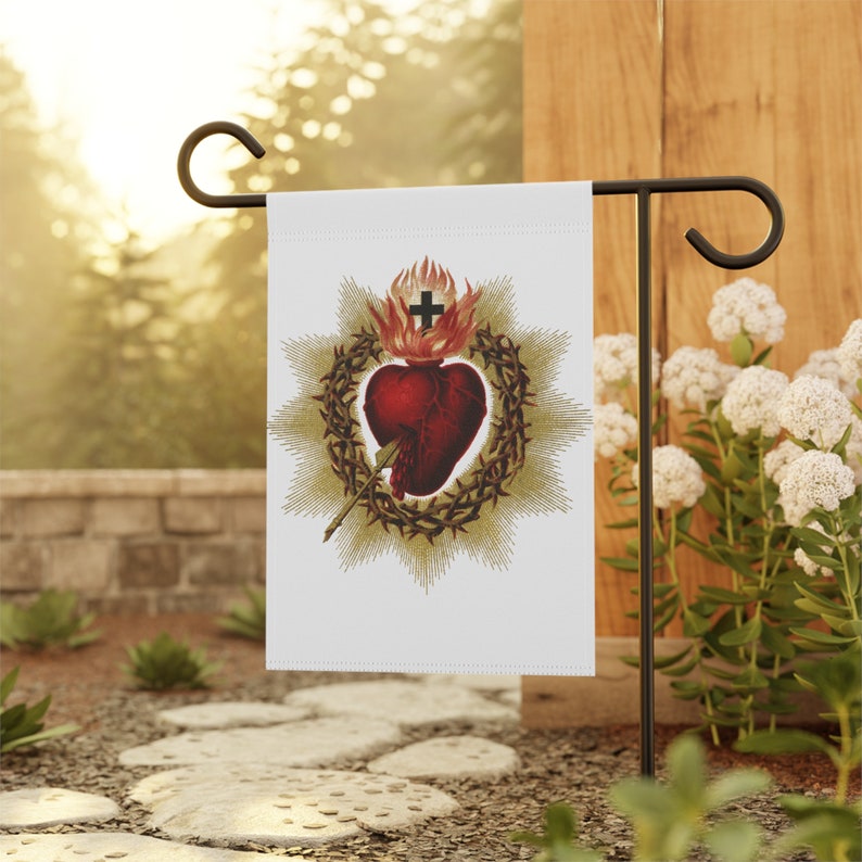 Sacred Heart of Jesus Garden & House Flag Catholic Gift - Etsy