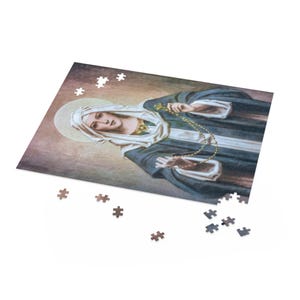 Our Lady of the Rosary Puzzle (120, 252, 500-piece) Catholic Gift ...