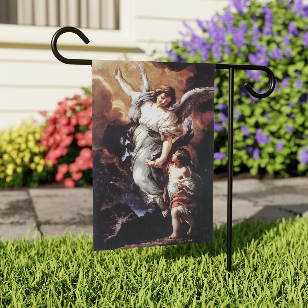 Guardian Angel Garden & House Flag, Traditional, Catholic, Aesthetic ...