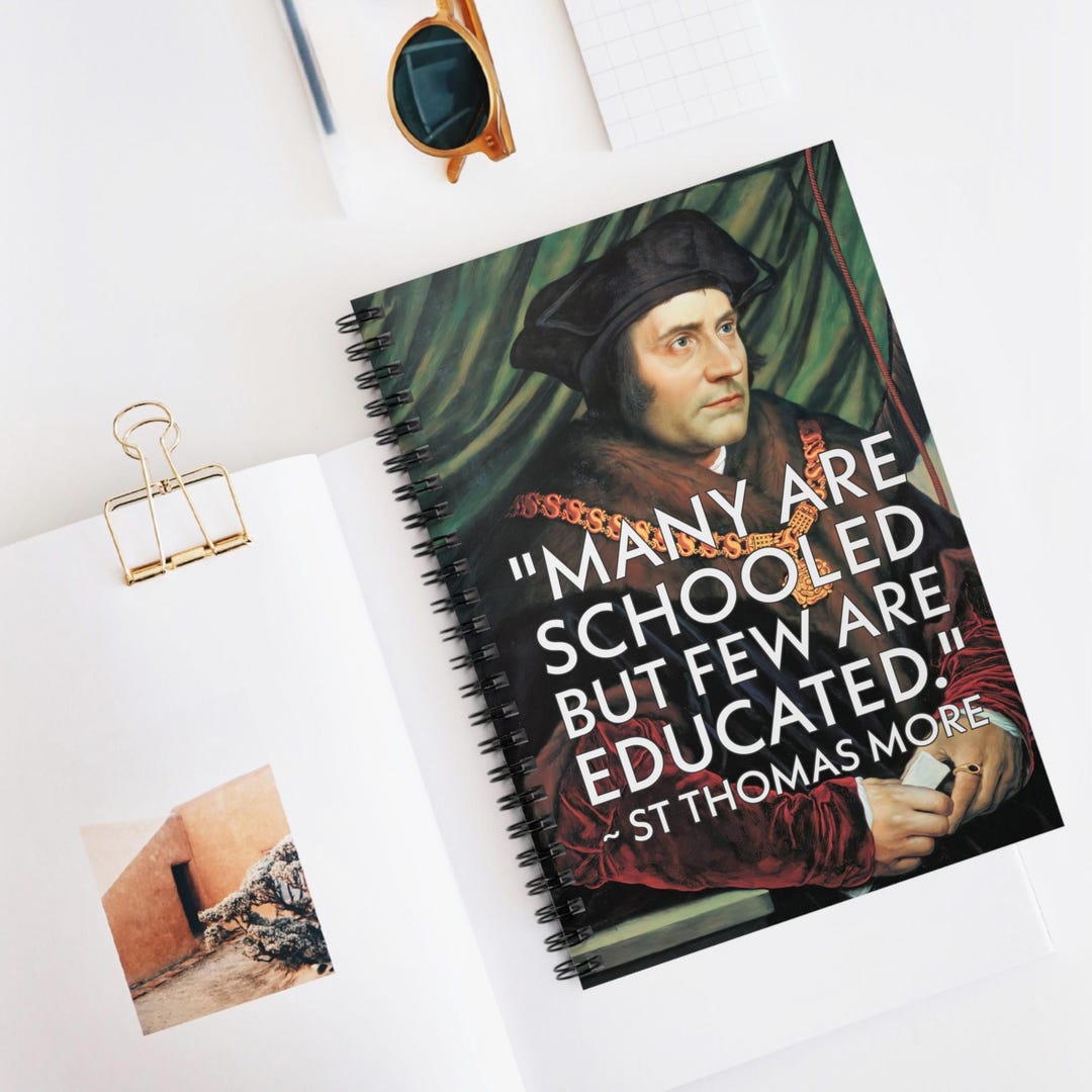 Saint Thomas More Lined Spiral Notebook, Catholic Gift, Deacon, Priest ...