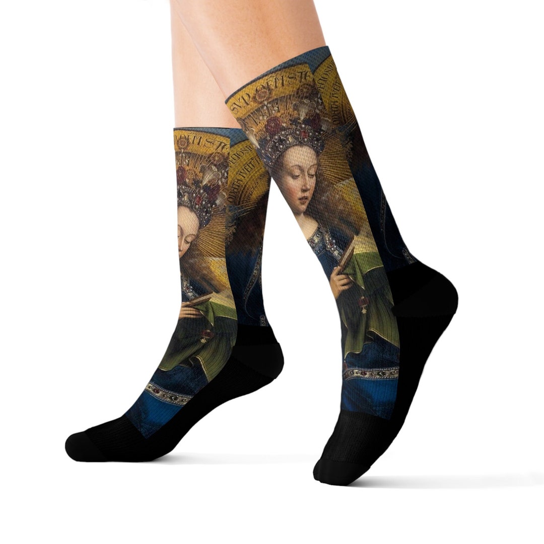 Blessed Virgin Mary Socks, Catholic Gift, Deacon, Priest, Madonna ...