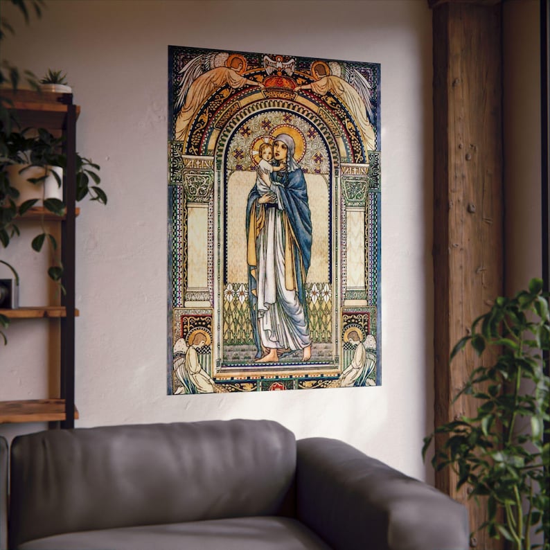 Madonna and Child Matte Vertical Posters, Catholic, Deacon, Priest Gift ...